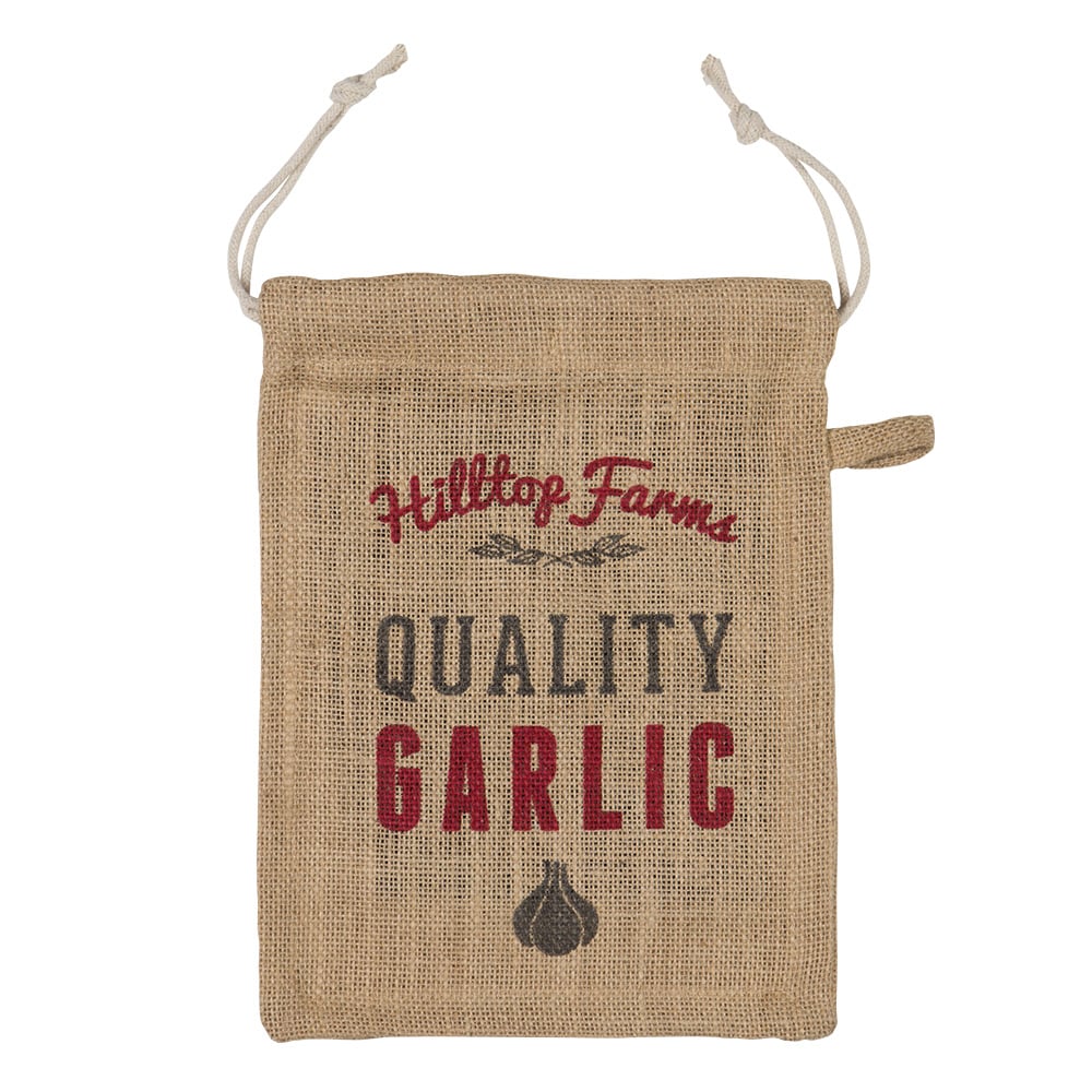 Country Kitchen Produce Garlic Hessian Sack - Pantry Storage Bag – AS ...